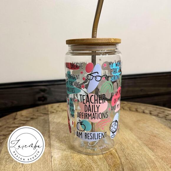 Handmade | Dining | Teacher Daily Affirmations Libbey Cup Motivational ...